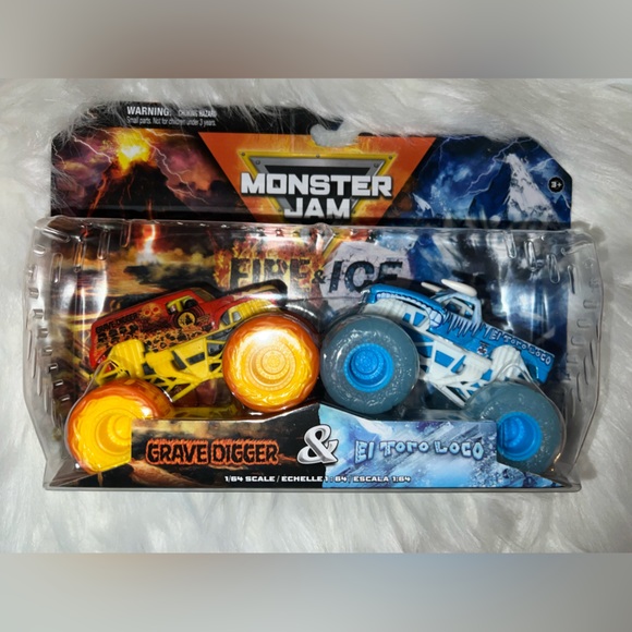 Monster | Toys | Monster Jam Fire And Ice Grave Digger El Toro Loco 224 ...